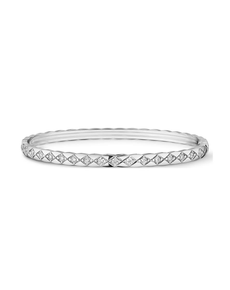 COCO CRUSH Thin Fully Studded White Gold Bracelet – Padani